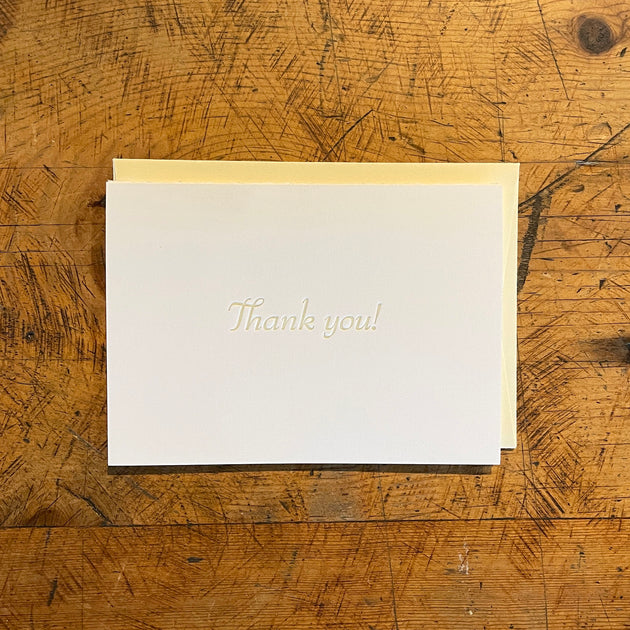 Thank You Letterpress Cards – The Workhouse Bend
