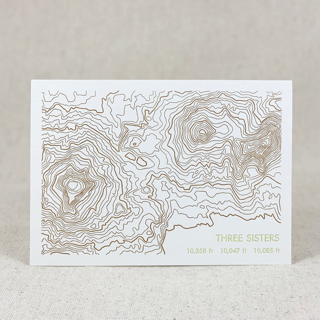 Topographical Map Letterpress Postcards - Oregon Souvenirs – The ...